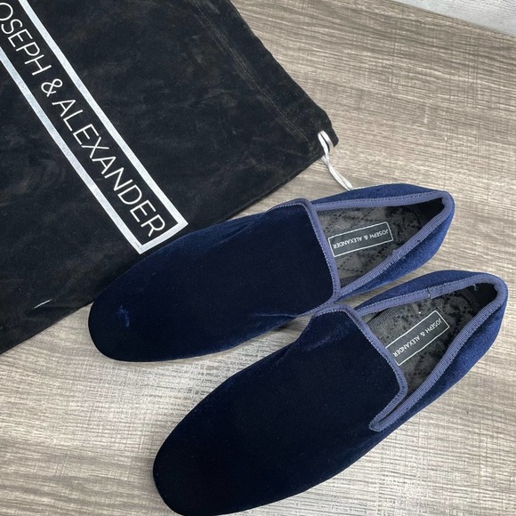 Joseph & Alexander | Shoes | Joseph Alexander Velvet Dark Blue Slip On ...